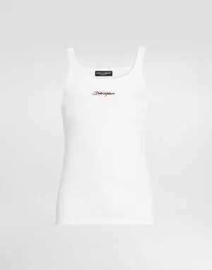 Dolce & Gabbana Cotton Tank Top - White