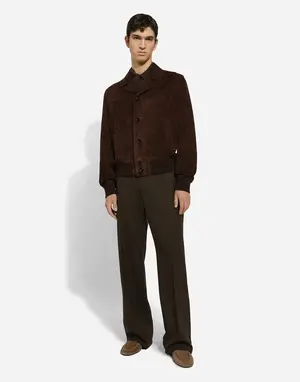 Dolce & Gabbana Nappa Suede Bomber Jacket Coats And Jackets Multi-colored