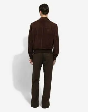 Dolce & Gabbana Nappa Suede Bomber Jacket Coats And Jackets Multi-colored