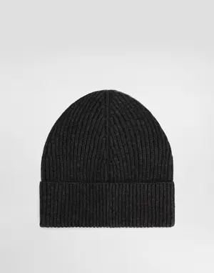 Dolce & Gabbana Cashmere And Wool Beanie With Branded Tag