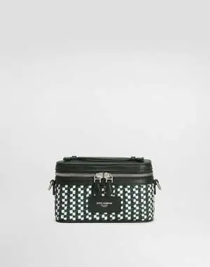 Dolce & Gabbana Atene Crossbody Minibag With Woven Leather Crossbody Bags - Multicolor