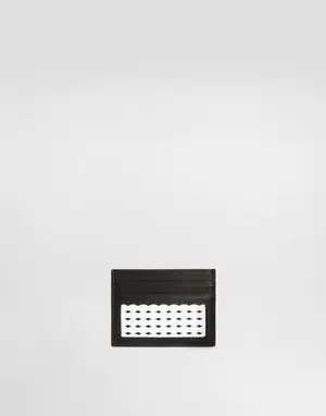 Dolce & Gabbana Woven Plongé Calfskin Card Holder Wallets And Small Leather Goods Multi-colored - Multicolor