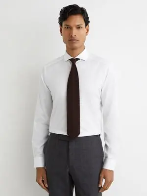 REISS Storm Fit Cotton-twill Two-fold Shirt-fit - White