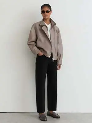 REISS Petite Mid-rise Straight-leg Jeans - Black