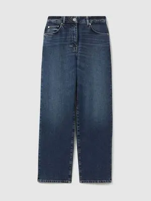 REISS Petite Mid-rise Straight-leg Jeans - Blue