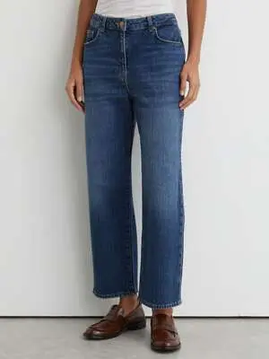 REISS Petite Mid-rise Straight-leg Jeans - Blue