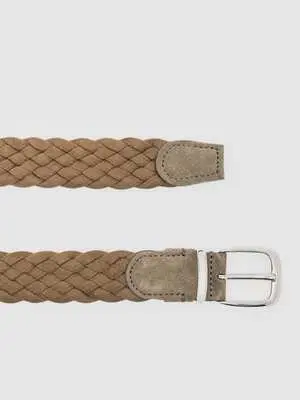 REISS Suede Woven Belt