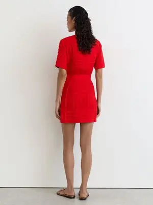 REISS Tuck-detail Belted Mini Dress