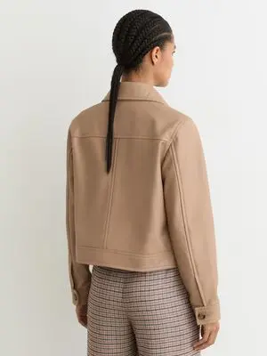 REISS Leather Trucker Jacket