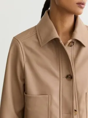 REISS Leather Trucker Jacket