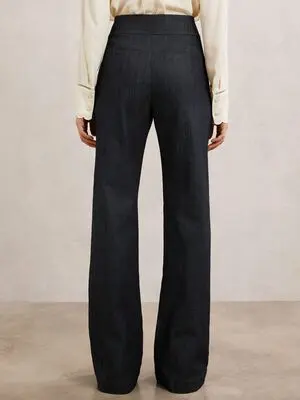 REISS Skylar Button-detail Flared Jeans