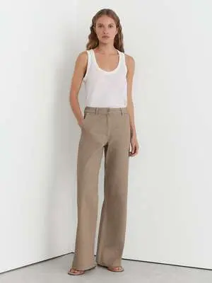REISS Wide-leg Jeans - Sand