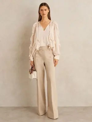 Reiss Button Detailed Pants For Women