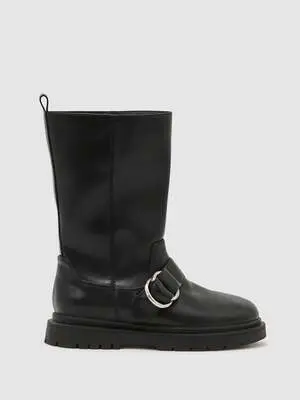 REISS Leather Biker Boots