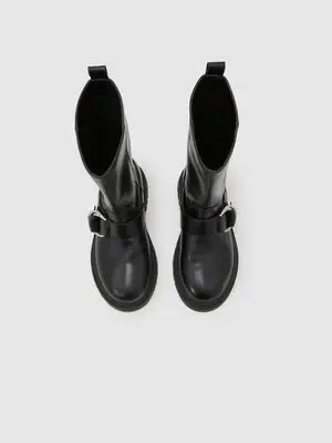 REISS Leather Biker Boots