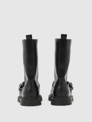 REISS Leather Biker Boots