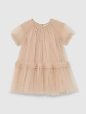 REISS 9-13 Yrs Tulle Ruffle-detail Dress