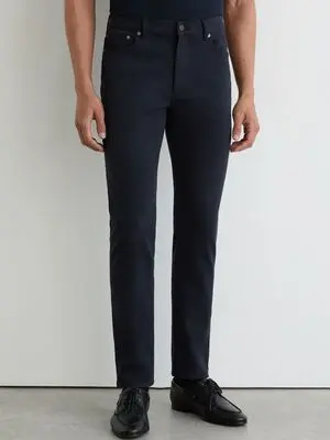 REISS Washed-denim Slim-fit Jeans Navy