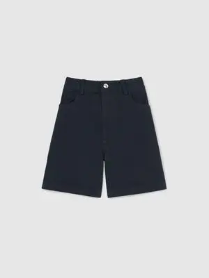 REISS 3-9 Yrs Cotton Twill Bermuda Shorts - Blue