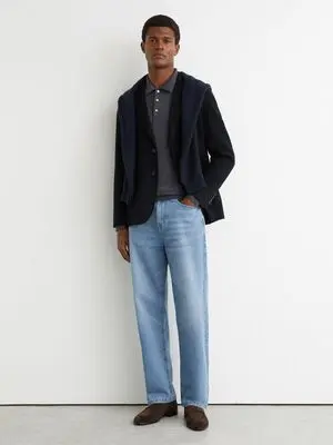 REISS Wool-blend Single-breasted Blazer Tailored-fit - Navy