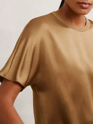 REISS Silk Short-sleeve Top