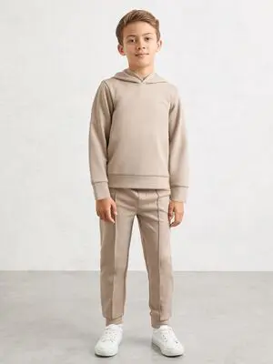 REISS 3-9 Yrs Premium Interlock-jersey Logo Hoodie
