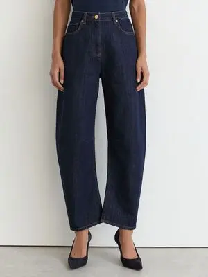 REISS Barrel-leg Jeans - Dark Blue