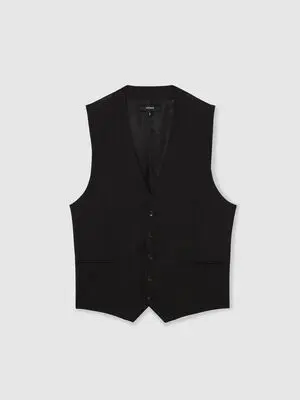 REISS Wool-blend Tailored-fit Waistcoat - Black
