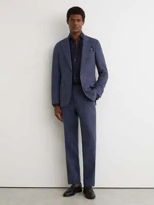 REISS Wool-blend Check Single-breasted Suit Blazer Classic-fit