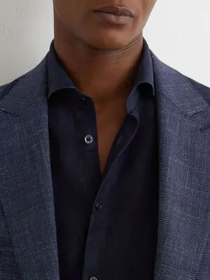 REISS Wool-blend Check Single-breasted Suit Blazer Classic-fit