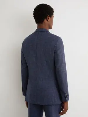 REISS Wool-blend Check Single-breasted Suit Blazer Classic-fit