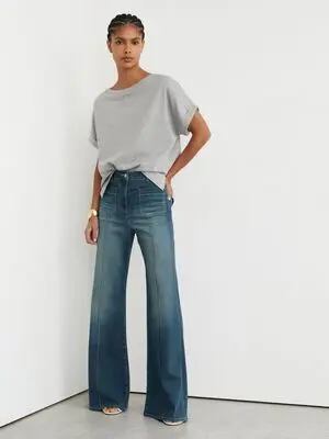 REISS Sakura Mid-rise Flared Jeans - Blue