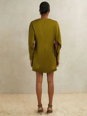 REISS Atelier Satin Turn-lock Mini Dress