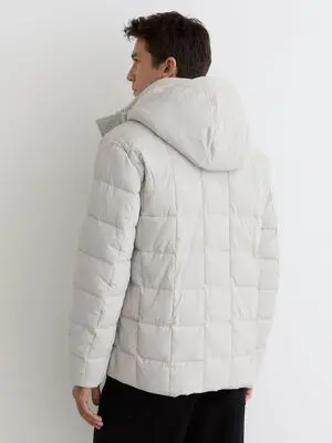 REISS Fleece-lined Hooded Puffer Jacket