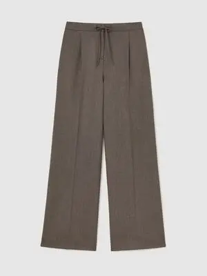 REISS Petite Wide-leg Pull-on Drawstring Trousers