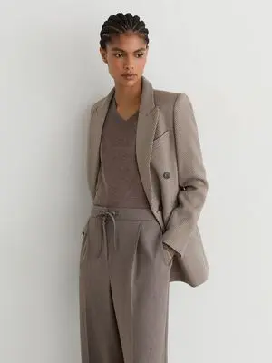 REISS Petite Wide-leg Pull-on Drawstring Trousers
