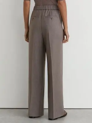 REISS Petite Wide-leg Pull-on Drawstring Trousers