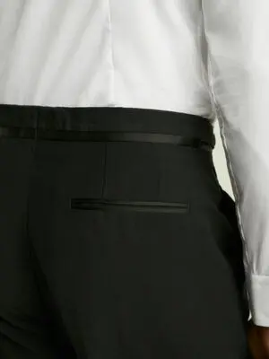 REISS Side Stripe Classic Fit Wool-blend Tuxedo Trousers