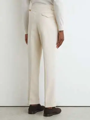 ATELIER Cotton-blend Classic-fit Trousers