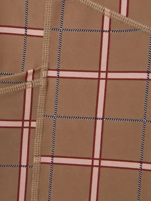 The Upside Check Spin Shorts - Brown Check