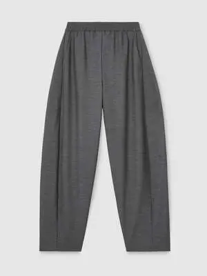 REISS Barrel-leg Trousers With Elasticated Waist