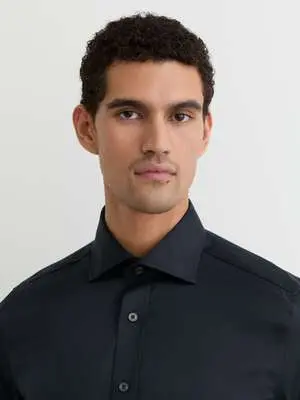 REISS Bishopsgate Fit Cotton-blend Stretch Shirt - Blue