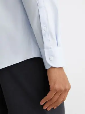 REISS Bishopsgate Fit Cotton-blend Stretch Shirt - Soft Blue