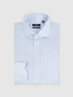 REISS Regular Fit Cotton-blend Stretch Shirt - Soft Blue