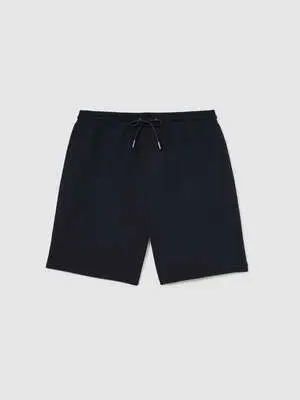 REISS Textured Drawstring Shorts - Navy