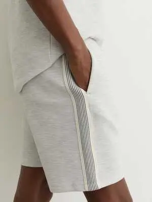 REISS Textured Side-stripe Drawstring Shorts