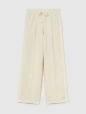 REISS Bella Premium Interlock Wide-leg Joggers