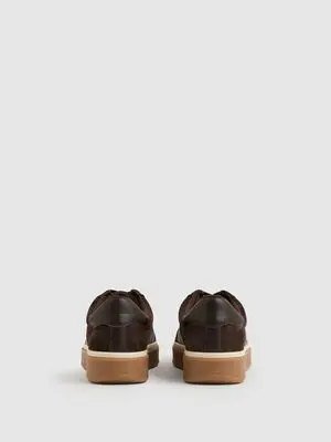 REISS Suede Low-top Trainers - Chocolate