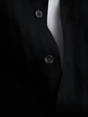REISS Linen Cuban-collar Shirt - Black