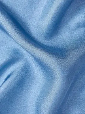 REISS Ceremony Motif Pocket Square Soft Silk Plain - Blue